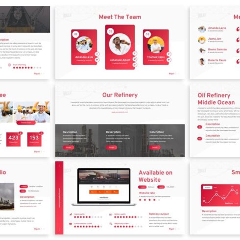 Rigoli - Oil Refinery Powerpoint Template | Master Bundles