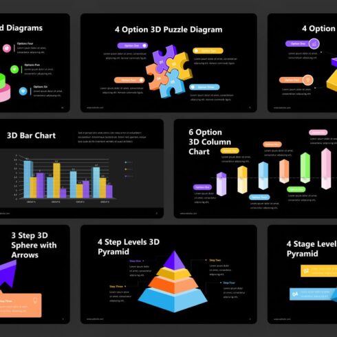 3D Infographic PowerPoint Template 16:9 | Master Bundles