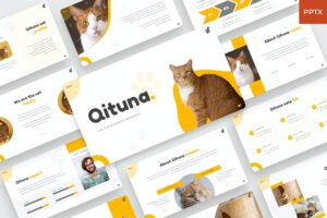 Qituna - Cat Animal PowerPoint Template | Master Bundles