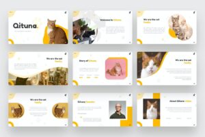 Qituna - Cat Animal PowerPoint Template | Master Bundles
