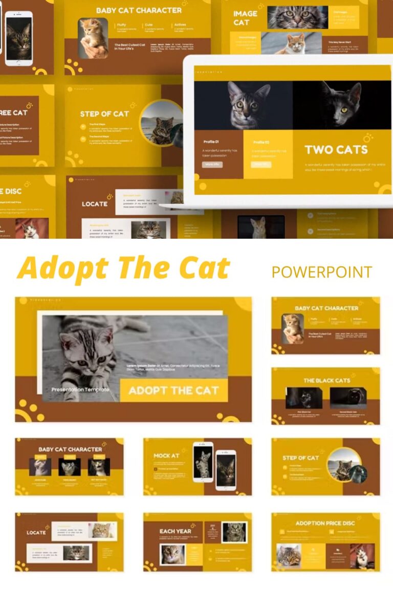 Adopt The Cat - Powerpoint Template – MasterBundles