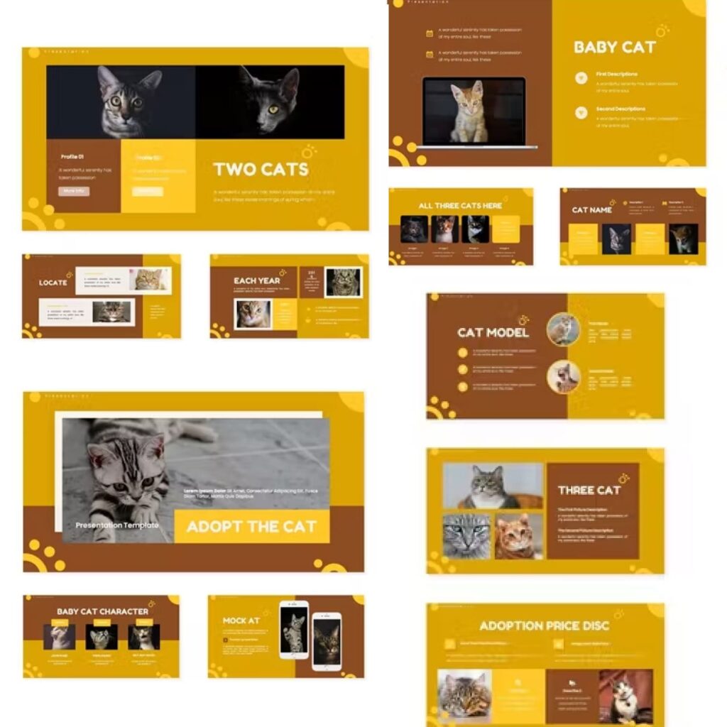 Adopt The Cat - Powerpoint Template – MasterBundles