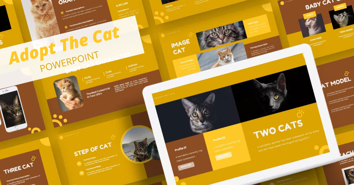 Adopt The Cat - Powerpoint Template – MasterBundles