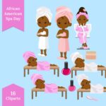 African American Spa Day Clipart – MasterBundles
