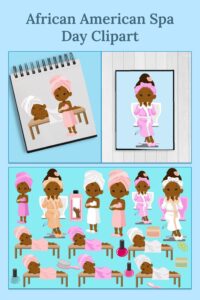African American Spa Day Clipart – MasterBundles