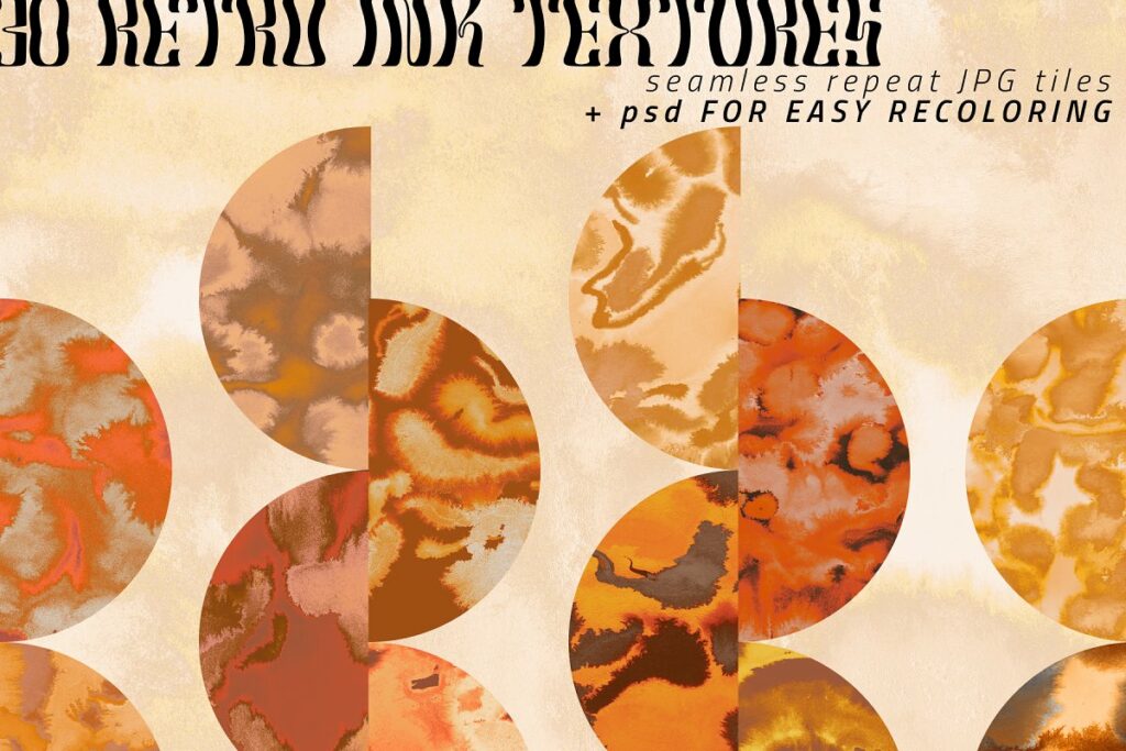 70s Ink Textures 7000px+ | Master Bundles