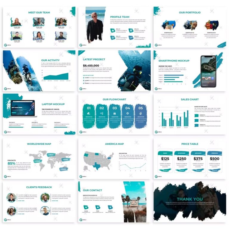 Aquarela - Abstract Powerpoint Template – MasterBundles