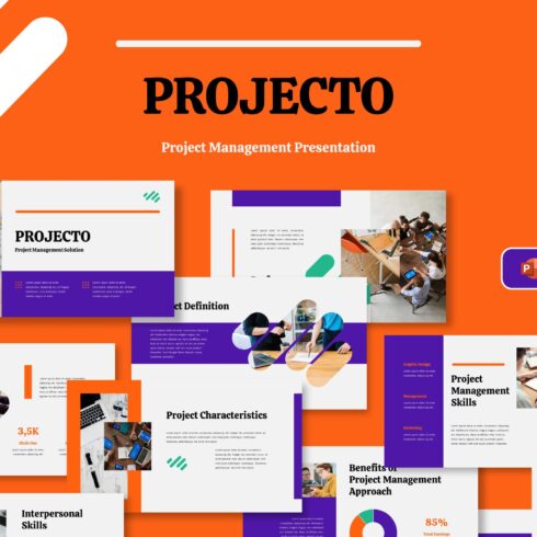 PROJECTO - Project Management Powerpoint Template | Master Bundles