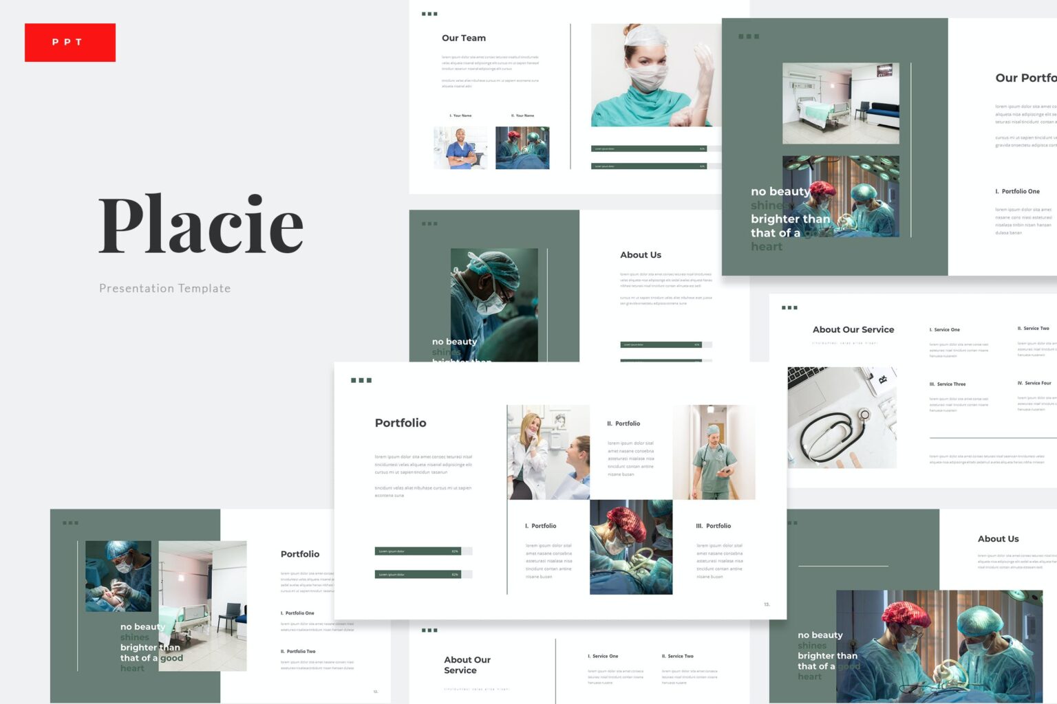 Placie - Medical Surgery Powerpoint Template – MasterBundles