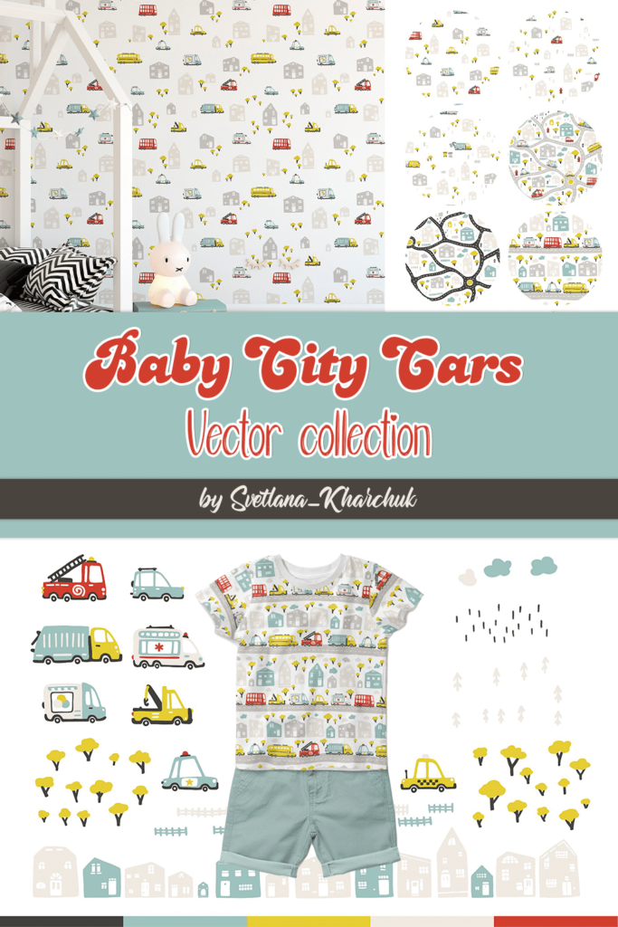 Baby City Cars. Vector Collection. – MasterBundles