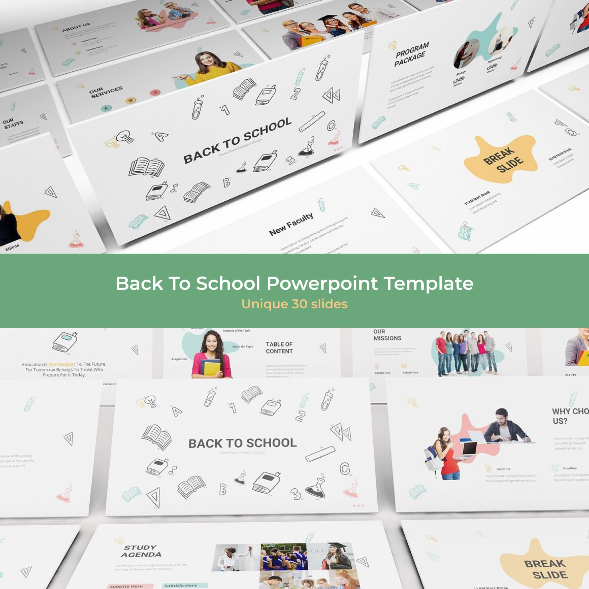 Back To School Powerpoint Template – MasterBundles