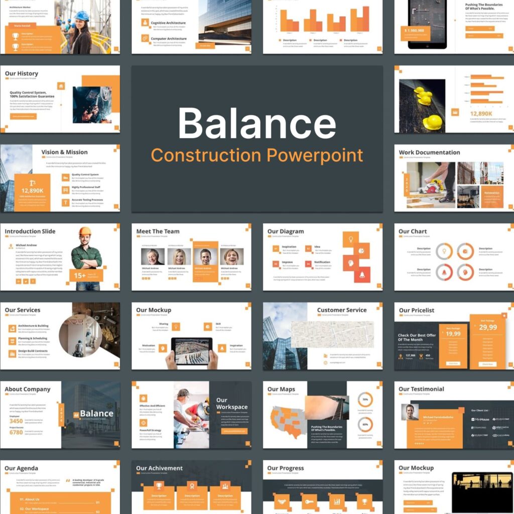Balance - Construction Powerpoint – MasterBundles