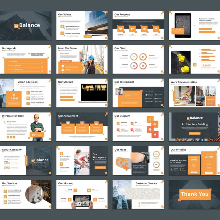 Balance - Construction Powerpoint – MasterBundles