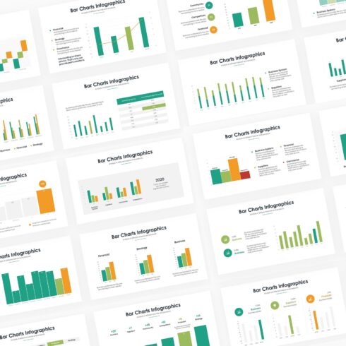 Bar Charts Infographics - PowerPoint – MasterBundles