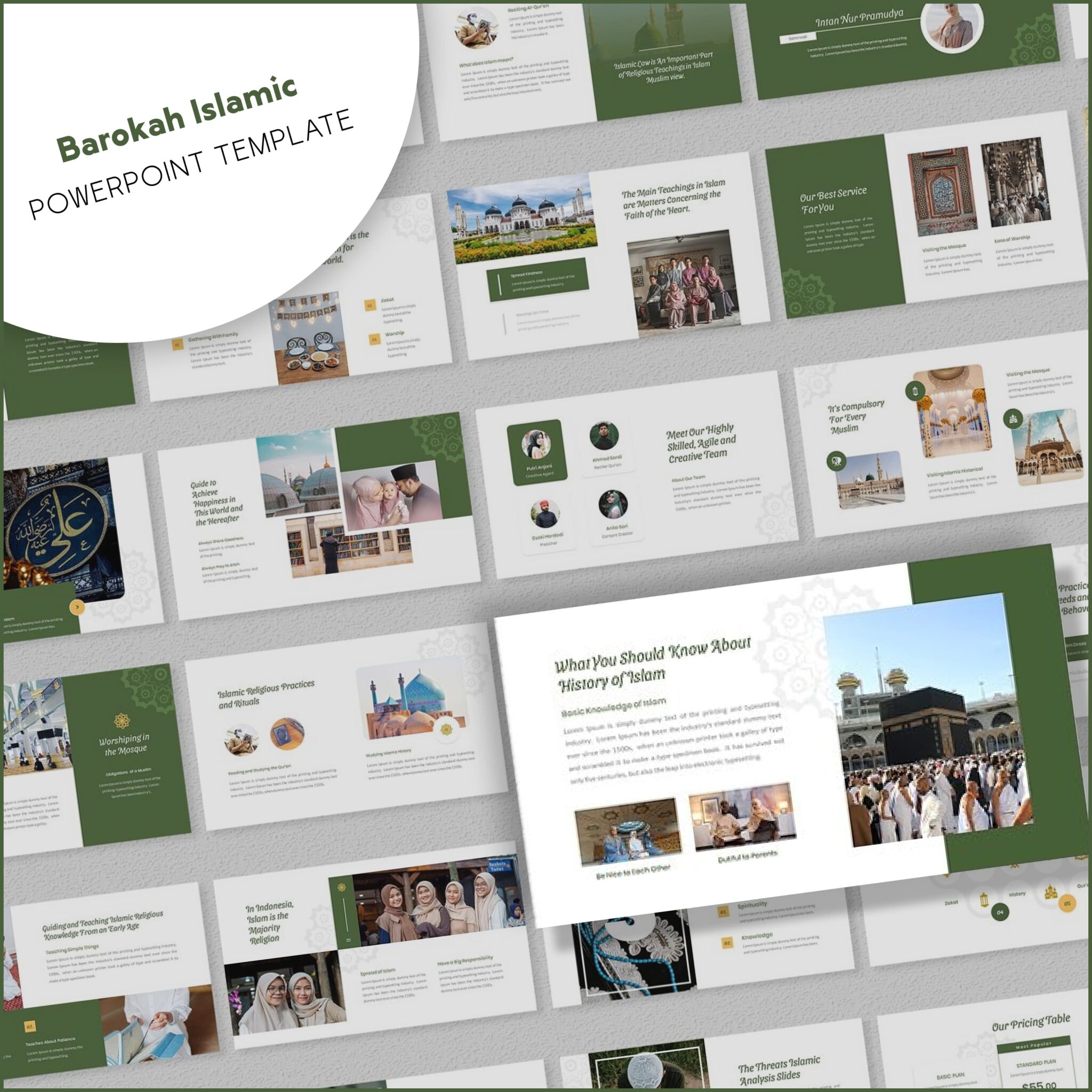 Barokah Islamic PowerPoint Template – MasterBundles