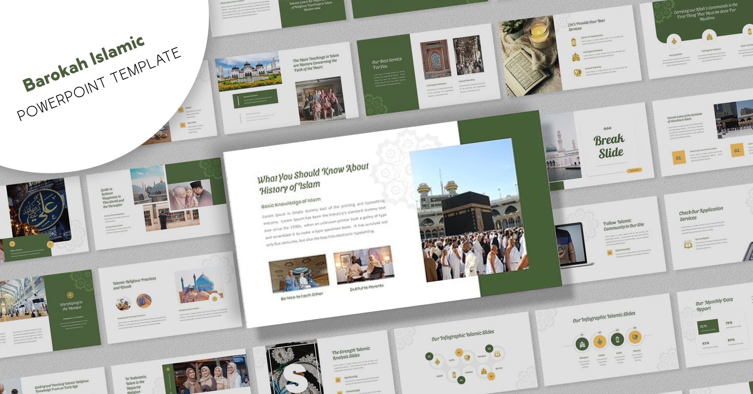 Barokah Islamic PowerPoint Template – MasterBundles