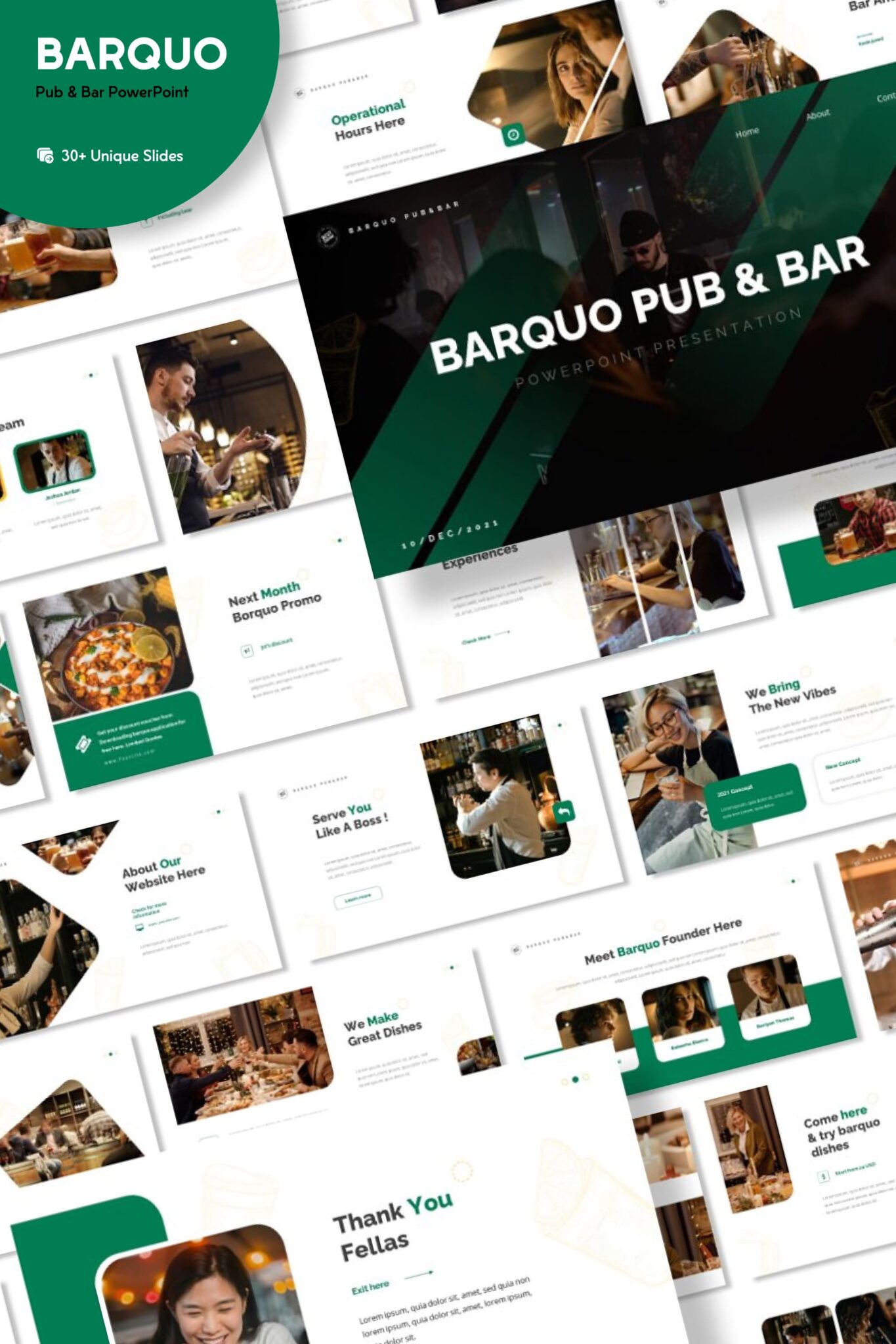 Barquo – Pub & Bar PowerPoint – MasterBundles