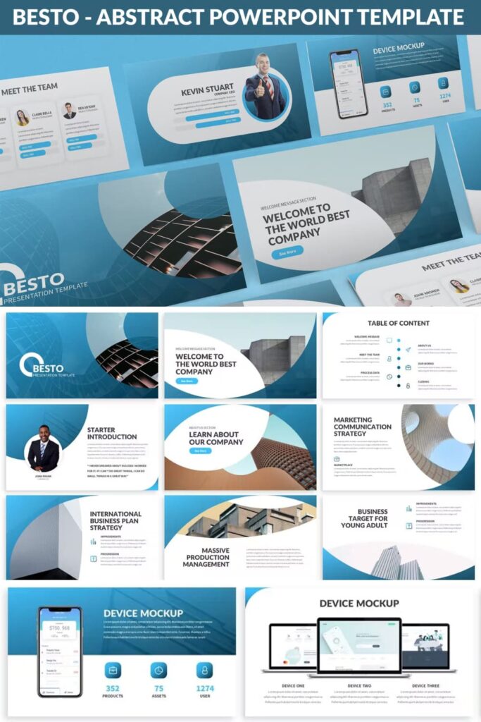 Besto - Abstract Powerpoint Template – MasterBundles