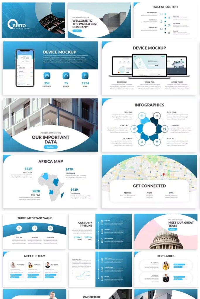 Besto - Abstract Powerpoint Template – MasterBundles