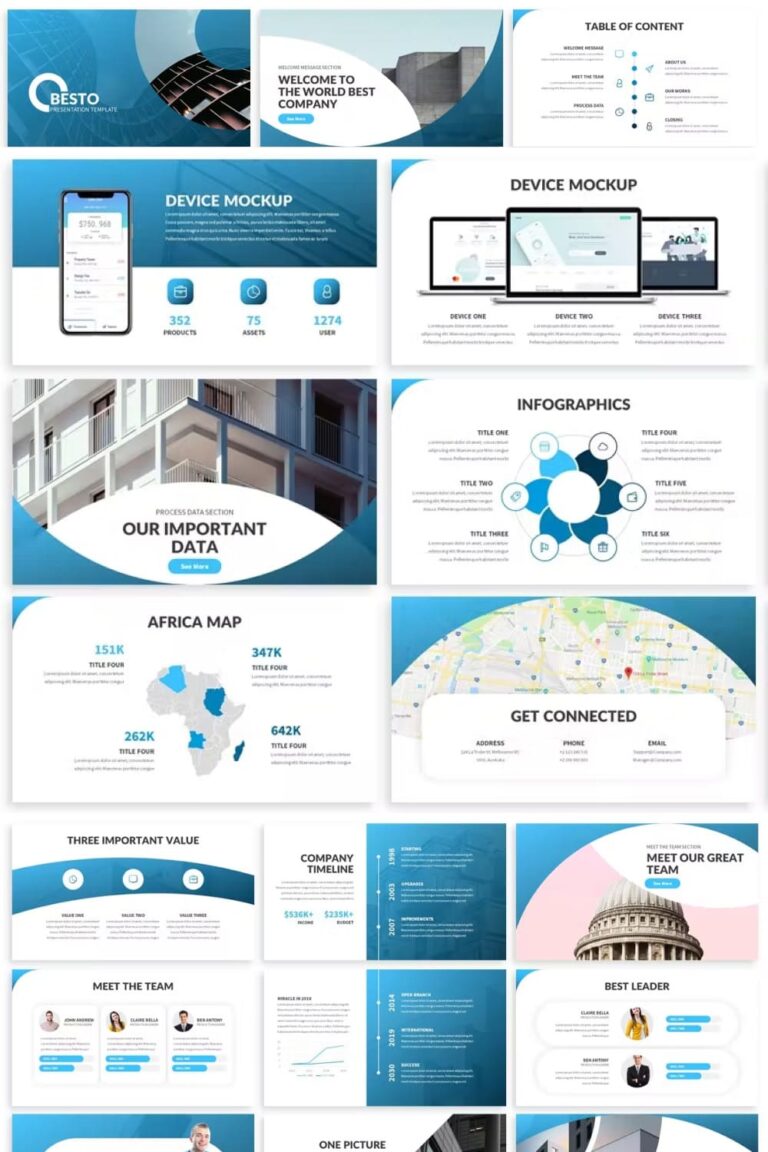 Besto - Abstract Powerpoint Template – MasterBundles