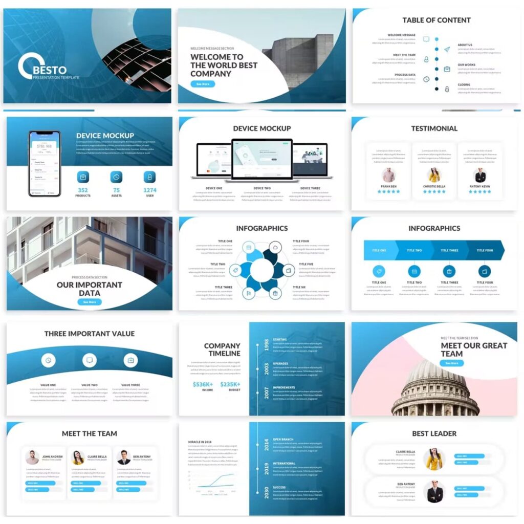 Besto - Abstract Powerpoint Template – MasterBundles