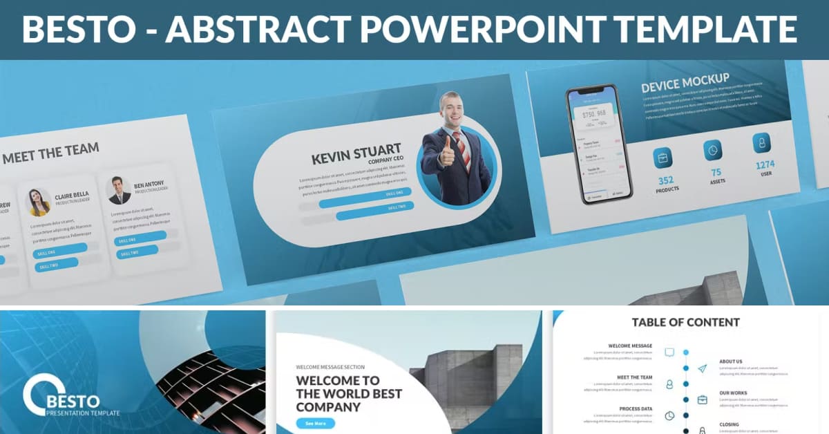 Besto - Abstract Powerpoint Template – MasterBundles