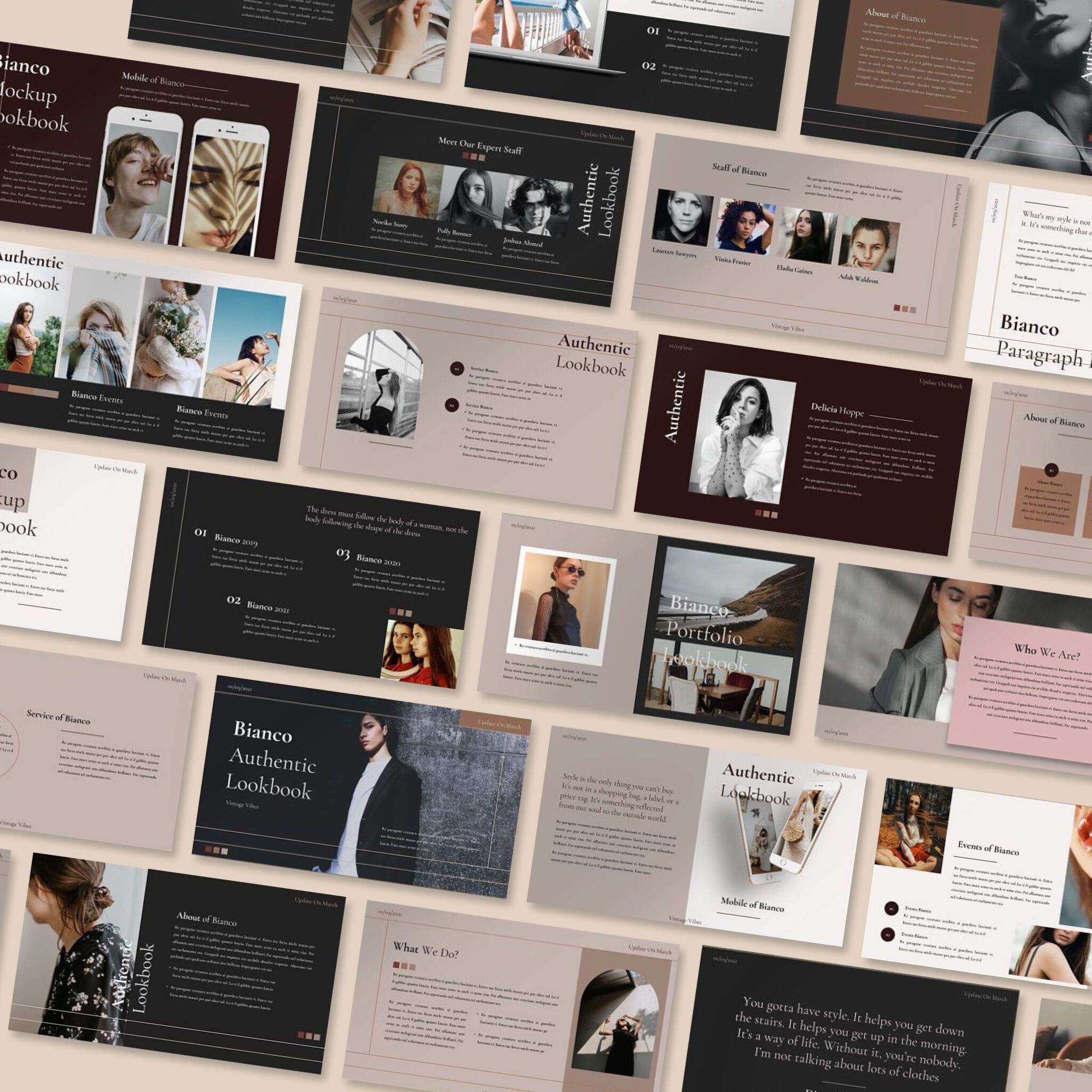Bianco - Aesthetic Powerpoint Template – MasterBundles