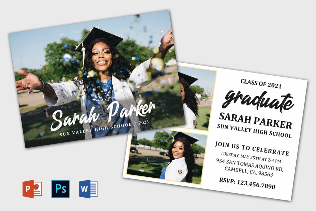 Modern Graduation Announcement Template – MasterBundles