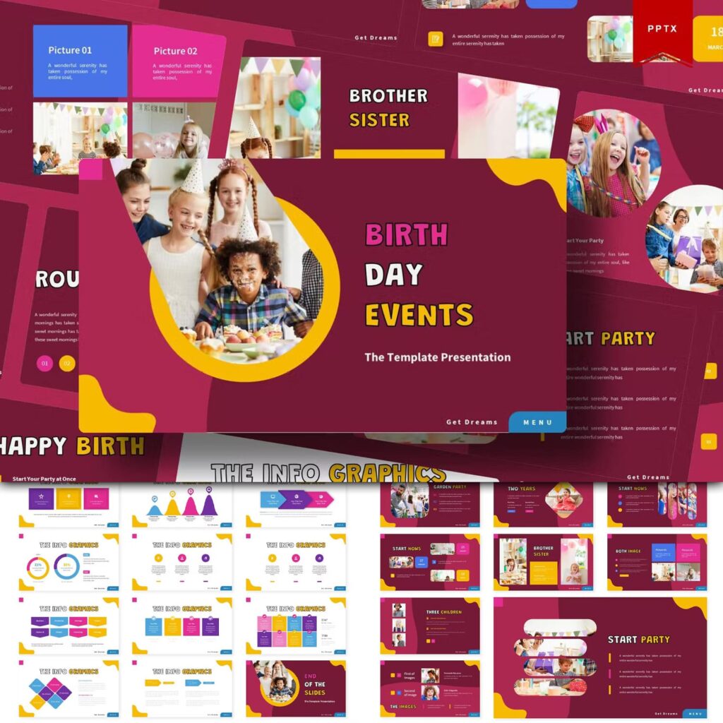 Birth Day Events Powerpoint Template – MasterBundles