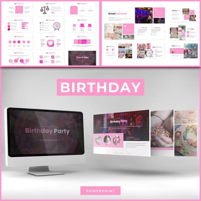 Birthday Party - Powerpoint Template 150 Slides – MasterBundles