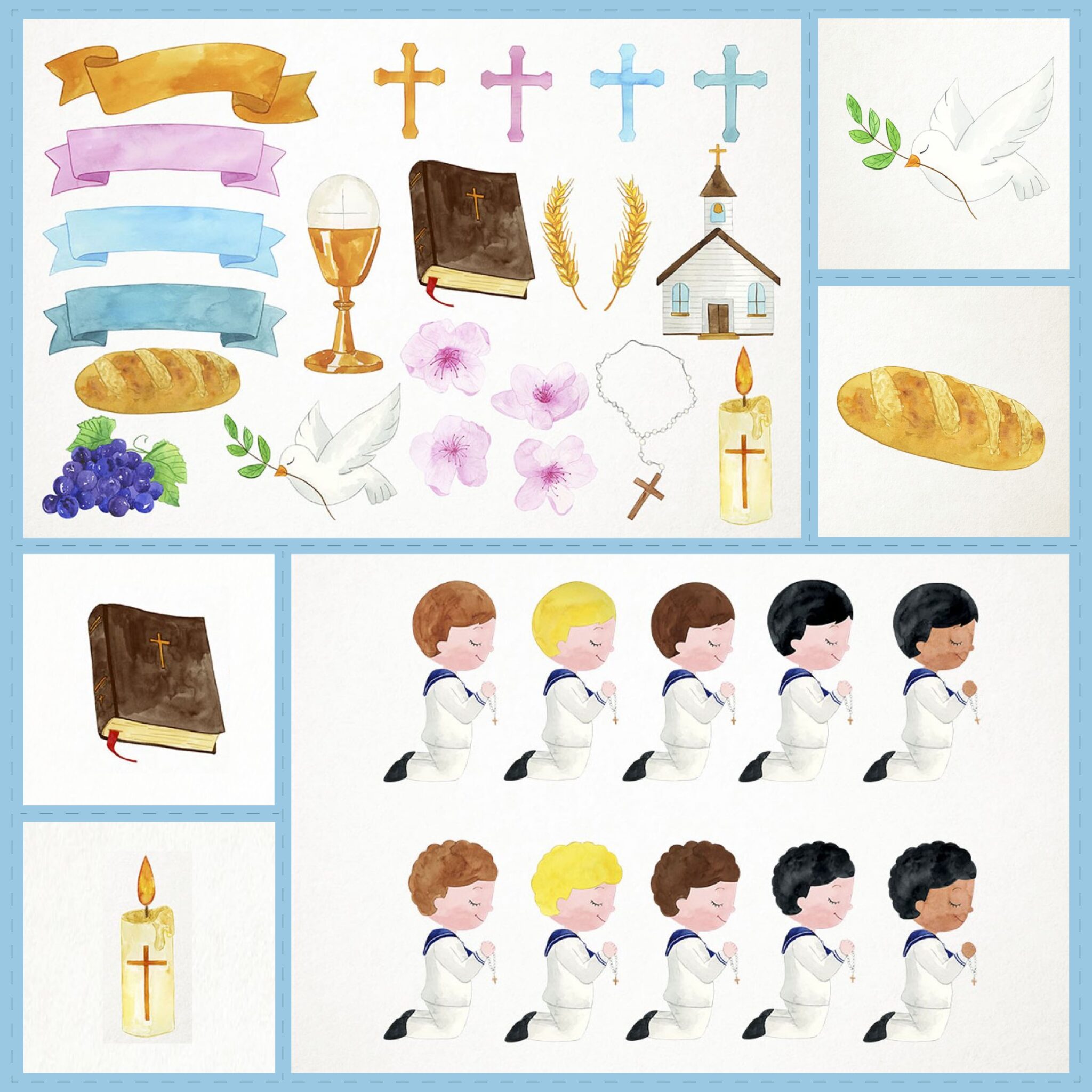 Boy First Communion Clipart – MasterBundles