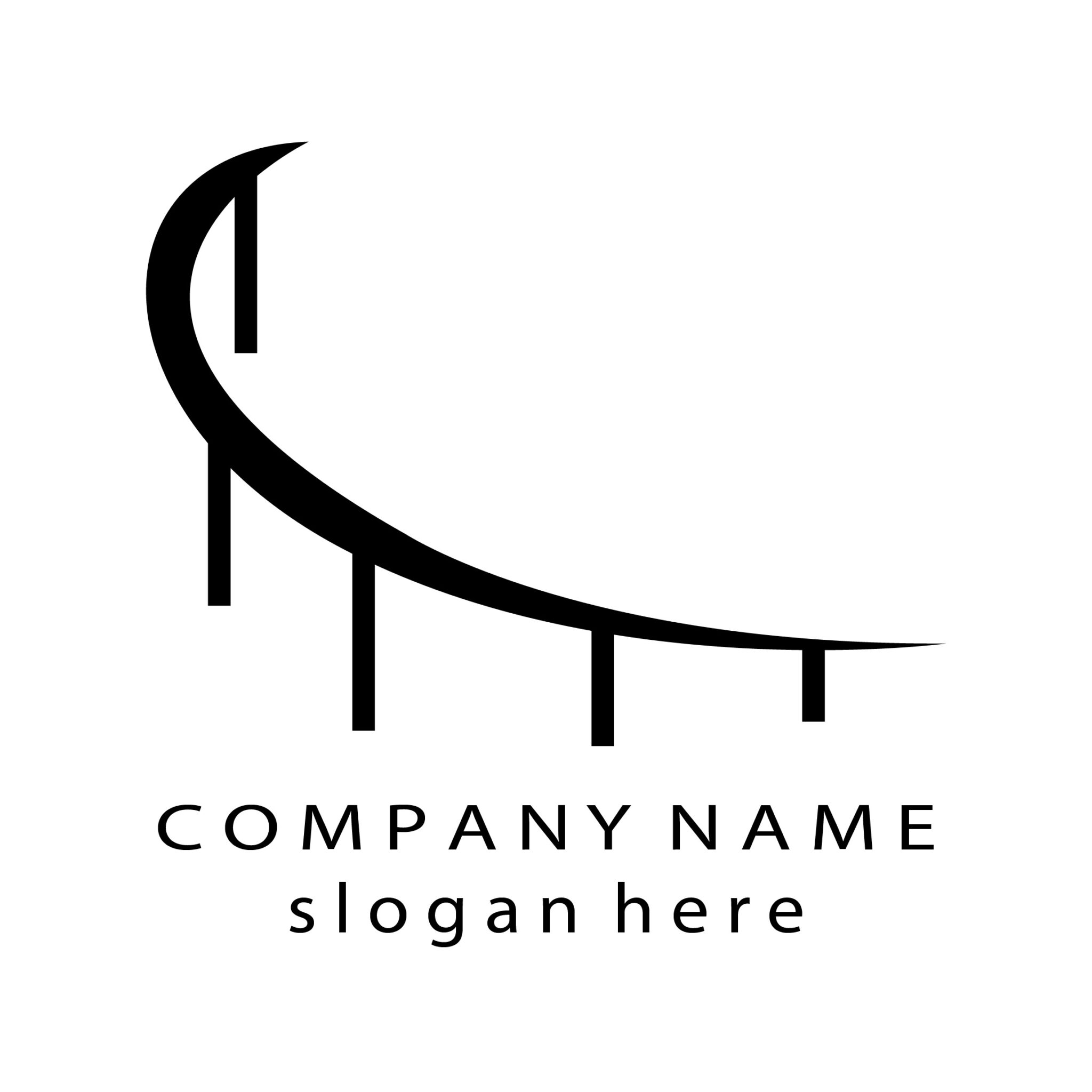 Bridge construction logo stock vector. - MasterBundles