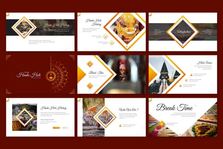 Hindu Holi - Powerpoint Template – MasterBundles