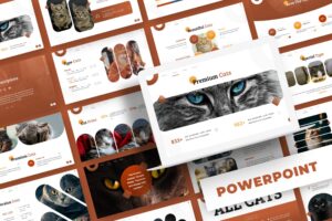 Cute Cat Powerpoint Template | Master Bundles