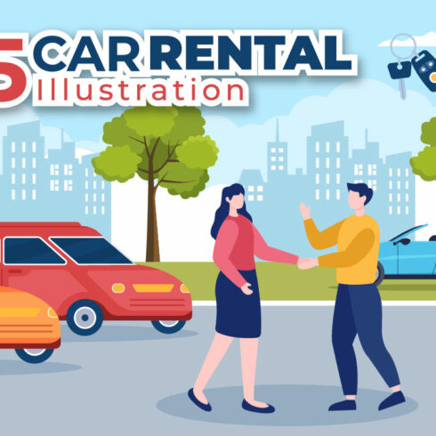 15 Car Rental Illustration | MasterBundles