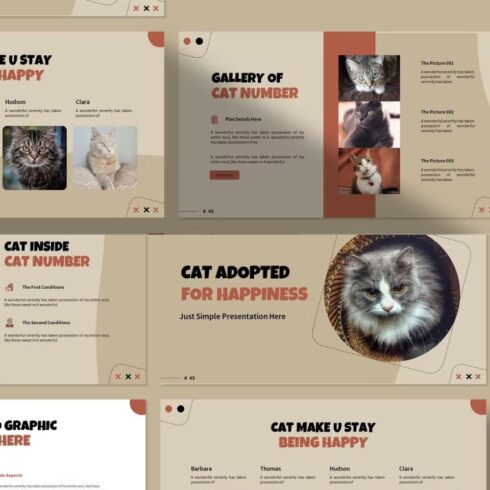 Cat Adopted For Happines | Powerpoint Template | Master Bundles