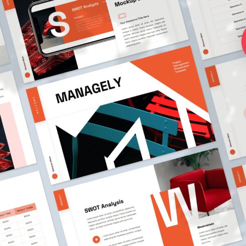 Project Management PowerPoint Template 30 Slides | Master Bundles