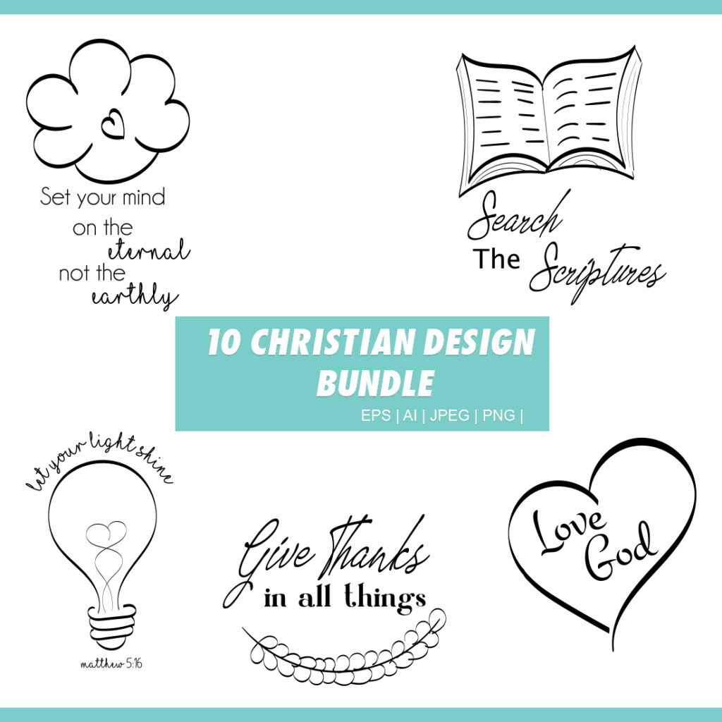 10 Christian Design Bundle - Only $8 - MasterBundles