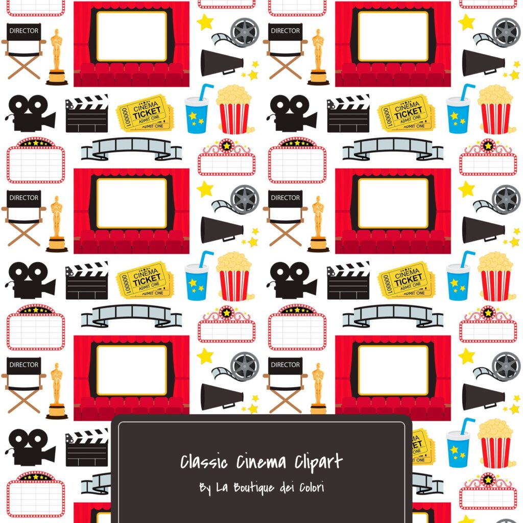 Watercolor Movie Night Clipart Set – MasterBundles