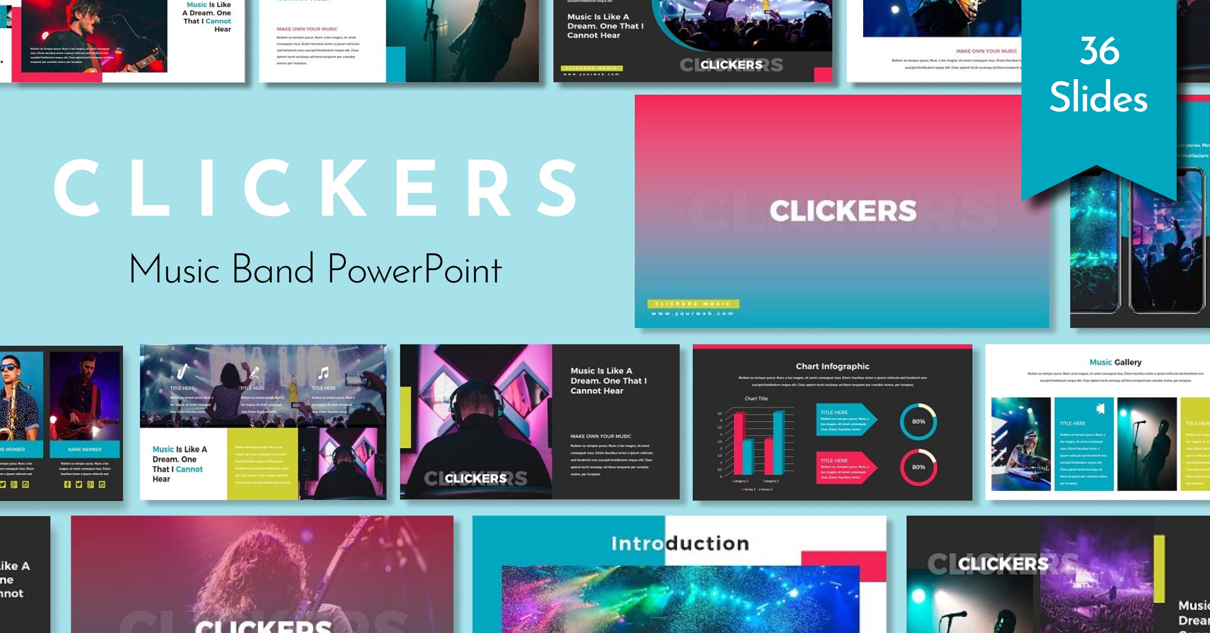 Clickers - Music Band PowerPoint – MasterBundles