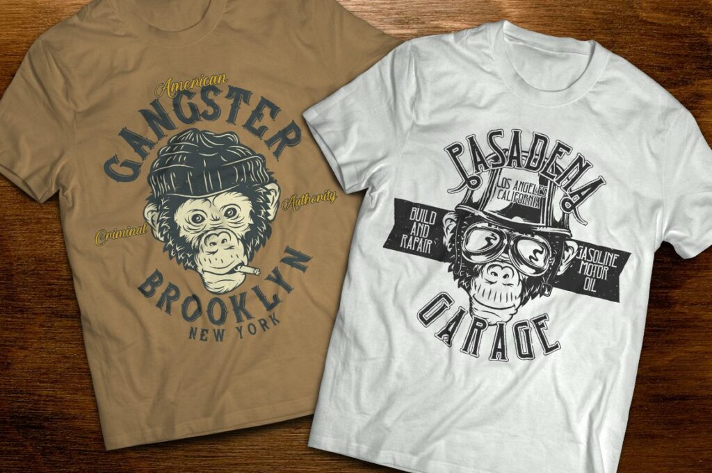 Monkey Faces T-shirts and Posters – MasterBundles