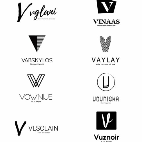 20 "V" Letter Alphabetic Logos | Master Bundles