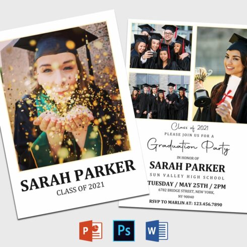 Graduation Ceremony Announcement Template | Master Bundles
