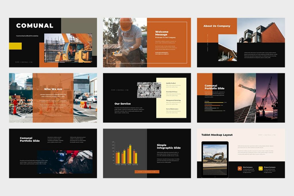 Comunal: Construction Powerpoint – MasterBundles