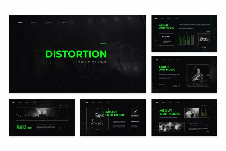 Distortion - Music Powerpoint – MasterBundles