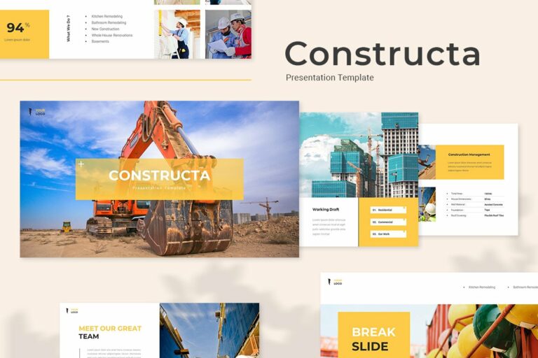 Constructa - Construction Powerpoint Template – MasterBundles