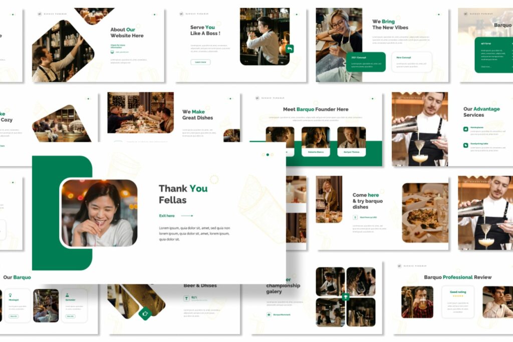 Barquo – Pub & Bar PowerPoint – MasterBundles
