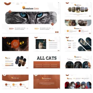 Cute Cat Powerpoint Template – MasterBundles