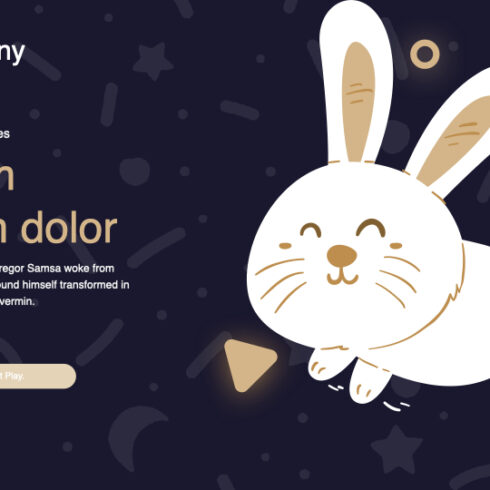 Cute Bunny Presentation Template | Master Bundles