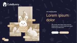 Cute Bunny Presentation Template – MasterBundles